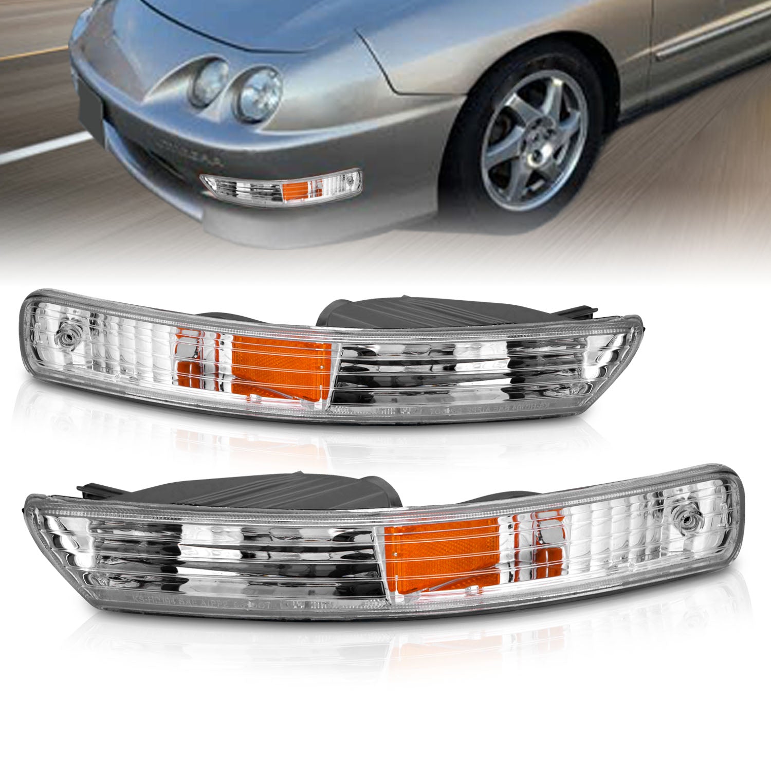 ACURA INTEGRA 98-01 BUMPER LIGHTS AMBER